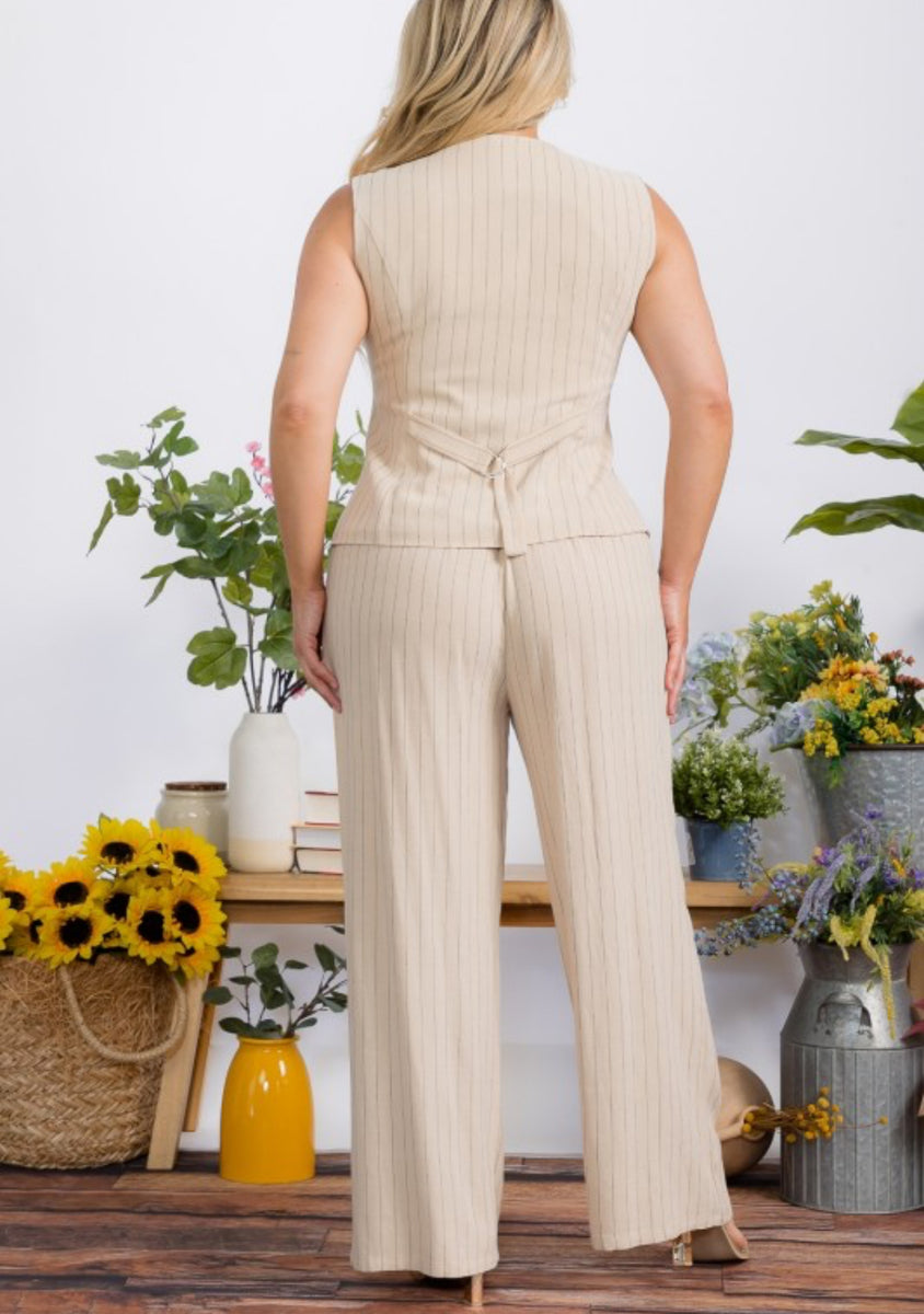 SARISA PLUS SET ALISON BEIGE – Flor Marie's Closet